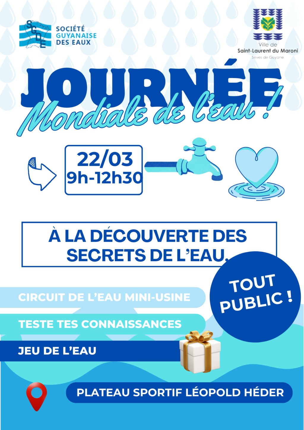 🎊JOURNÉE MONDIALE DE L'EAU 🎊 | Société Guyanaise des Eaux